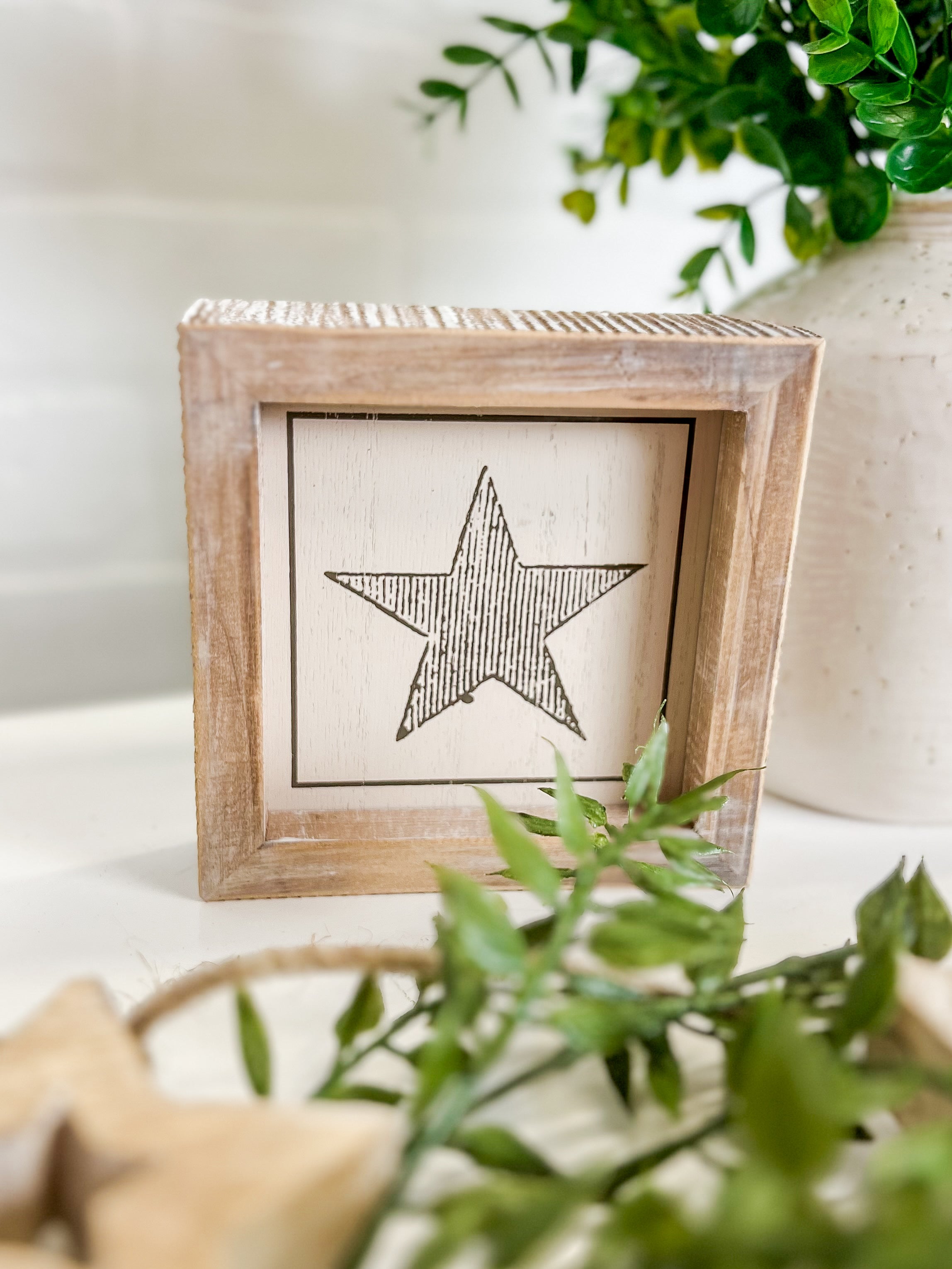 Wood Frame Sign (star/lemon) – Ankeny | Real Deals